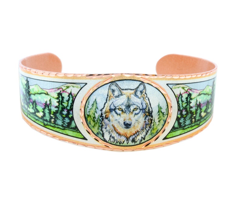 Wolf Bracelets Forest and Wolf Bracelets for Unisex. Tapered | Etsy