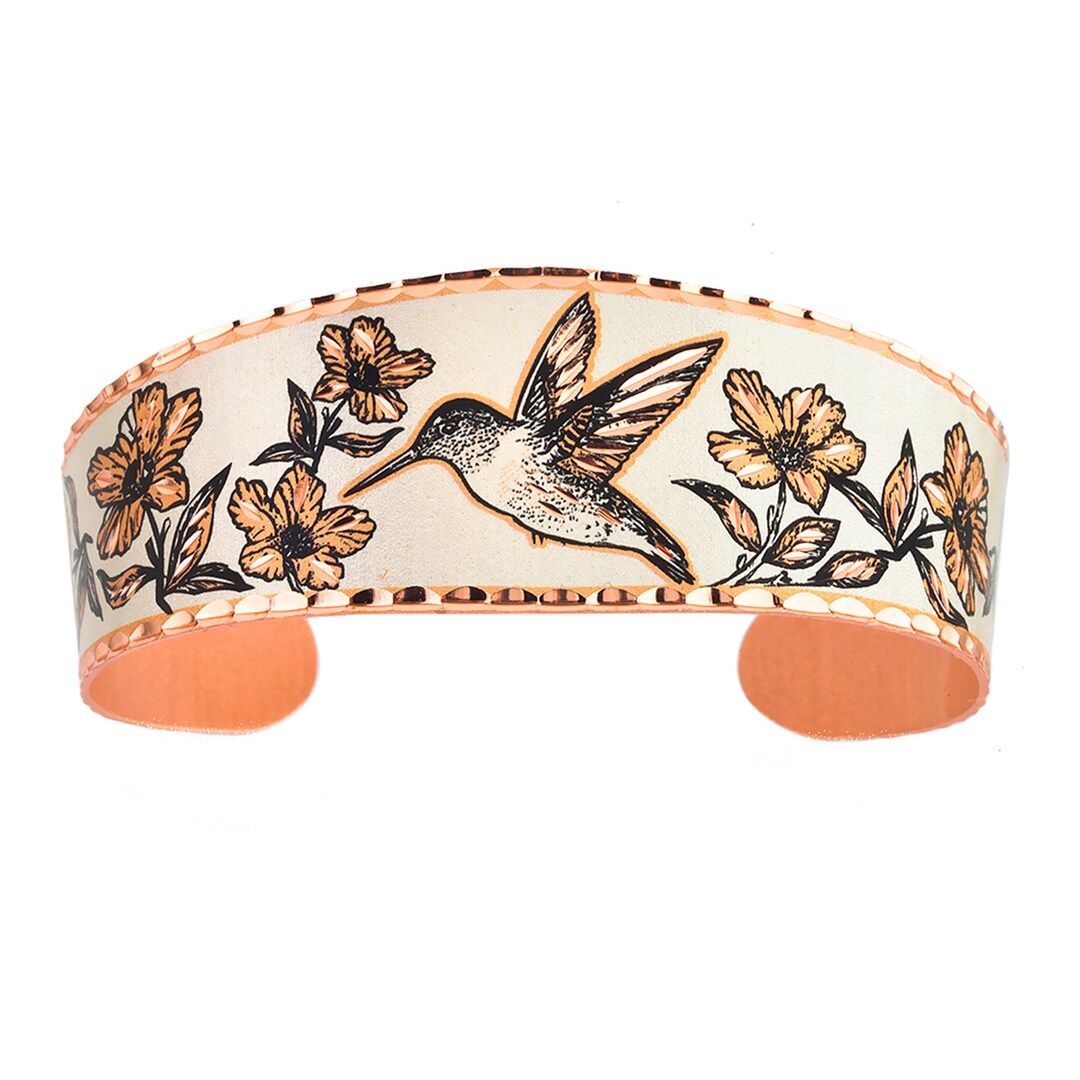 Hummingbird Cuff Bracelet, Copper Hummingbird Bracelet, Hummingbird ...