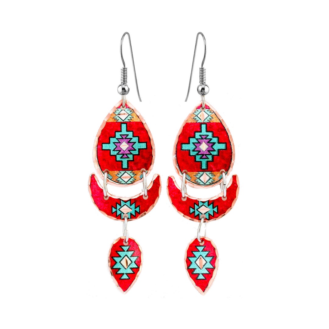 Southwest Earrings, Native American Earrings Women, Tribal Pattern ...