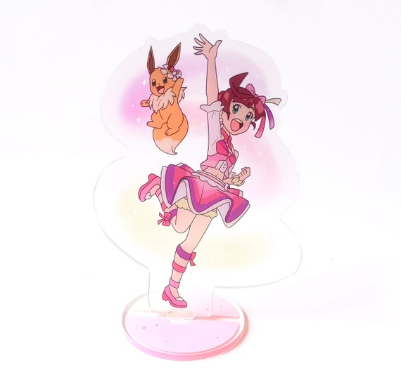 Anime Pokemon Koharu and Eevee Standee - Etsy UK