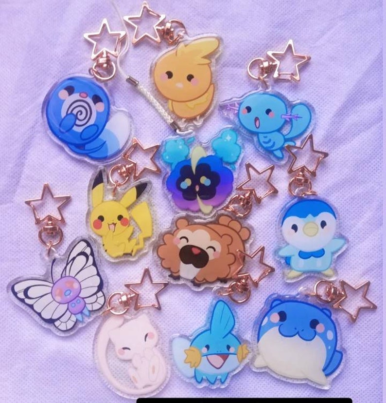 Cute Pokemon Acrylic Keychains - Etsy