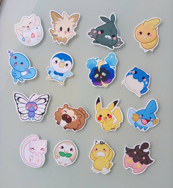 Cute Pokemon Sticker Set | Etsy