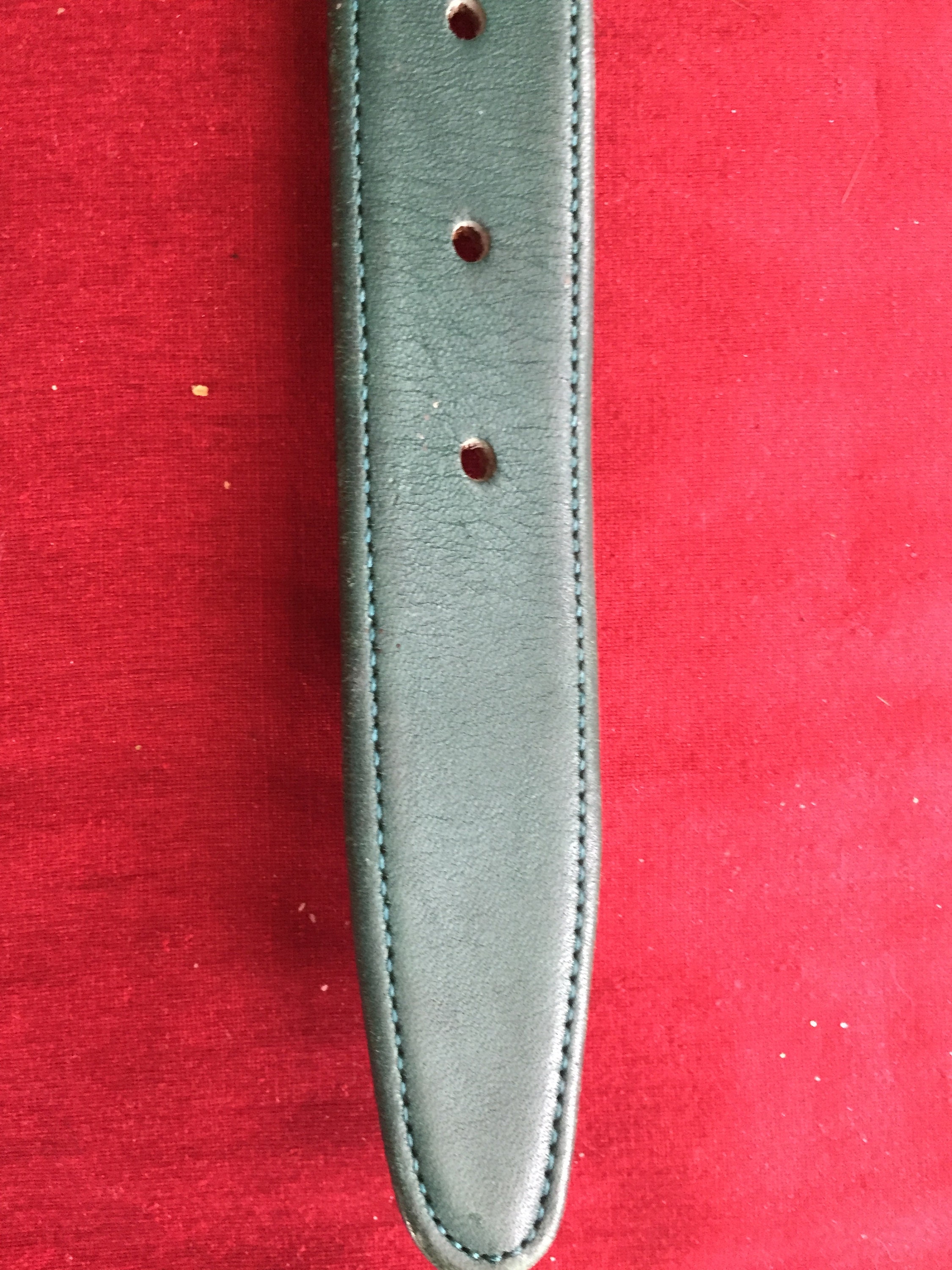 Medium Jade Coach Leather Belt, 34 Inch Waist Leather Belt, Women's ...