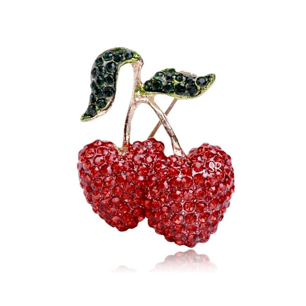 Cherry Brooch - Etsy