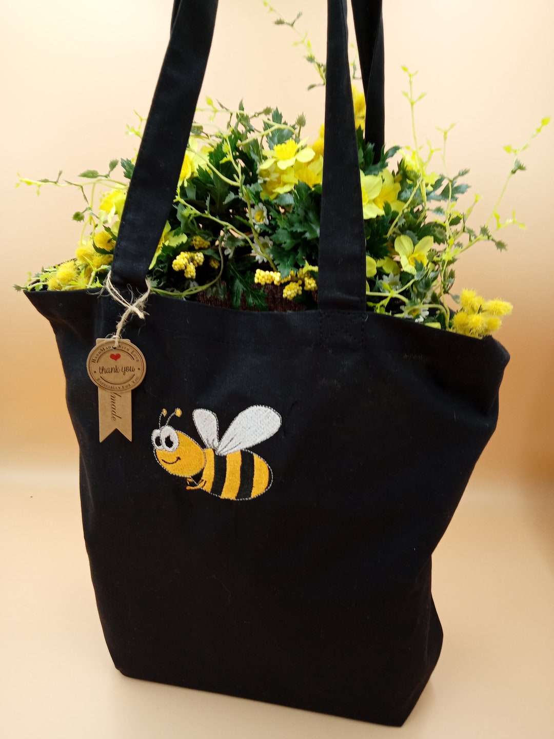 Tote Bag Maitresse/ Cute Bee Tote Bag/ Canvas Tote Bag/ Market Bag ...