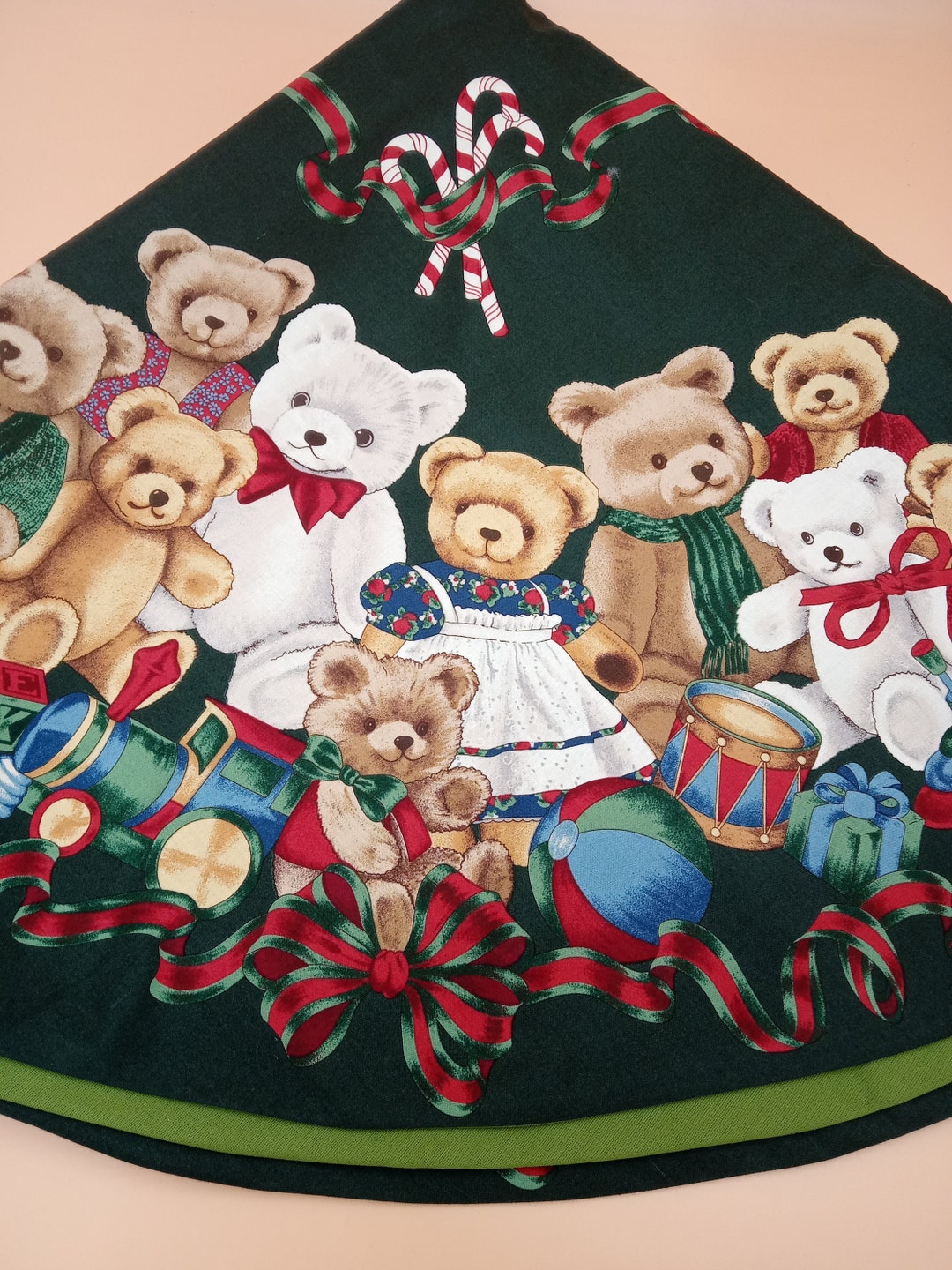 Tree Skirt/teddy Bear Tree Skirt/christmas Tablecloth/round Tablecloth ...
