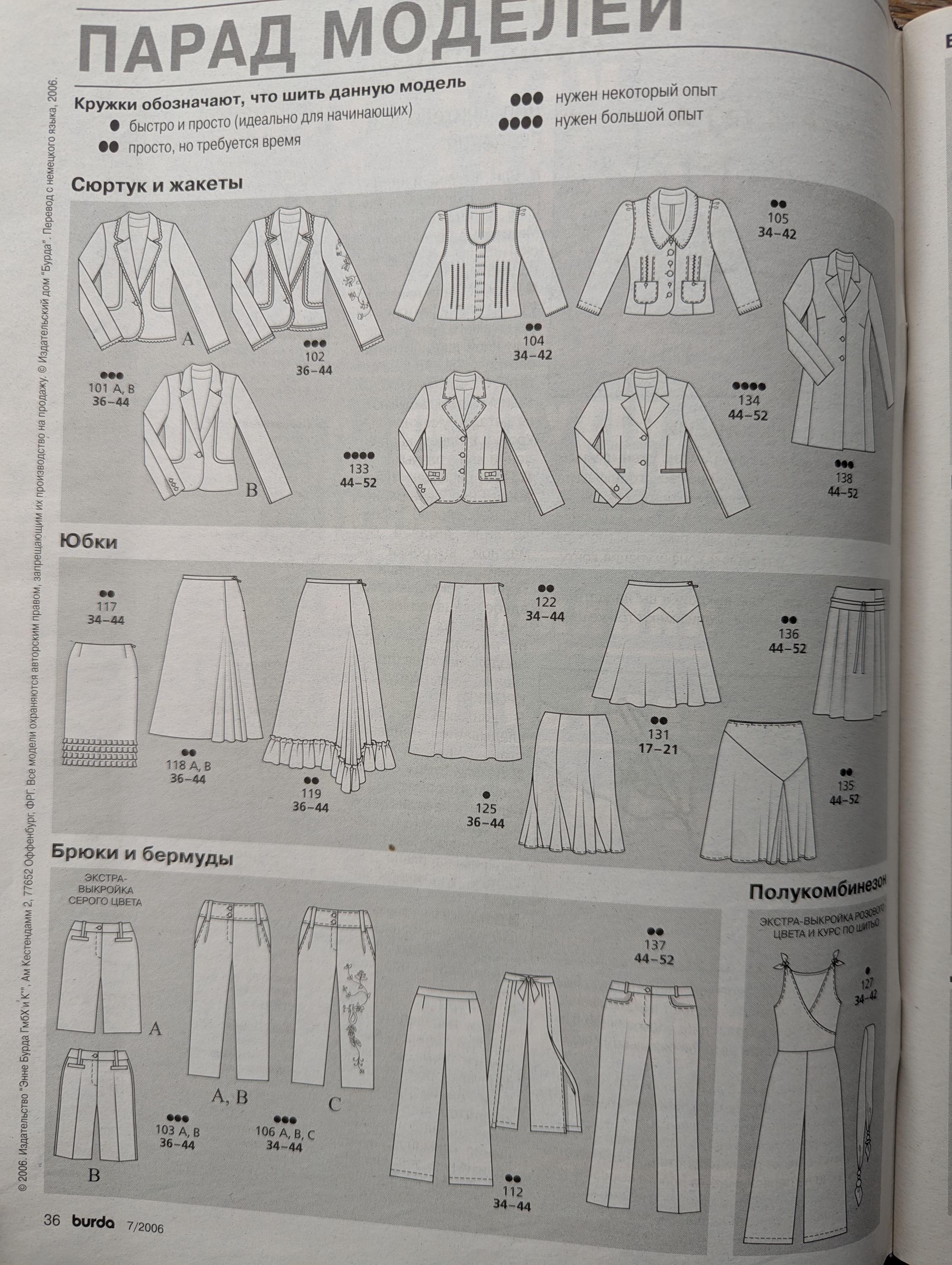 Burda Style July 2006, Vintage Sewing Magazine With Uncut Patterns ...