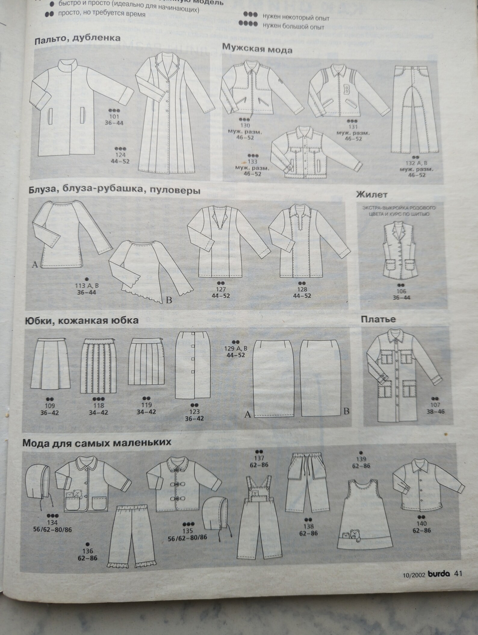 Burda October 2002s/sewing Patterns/dress Pattern/skirt Pattern ...