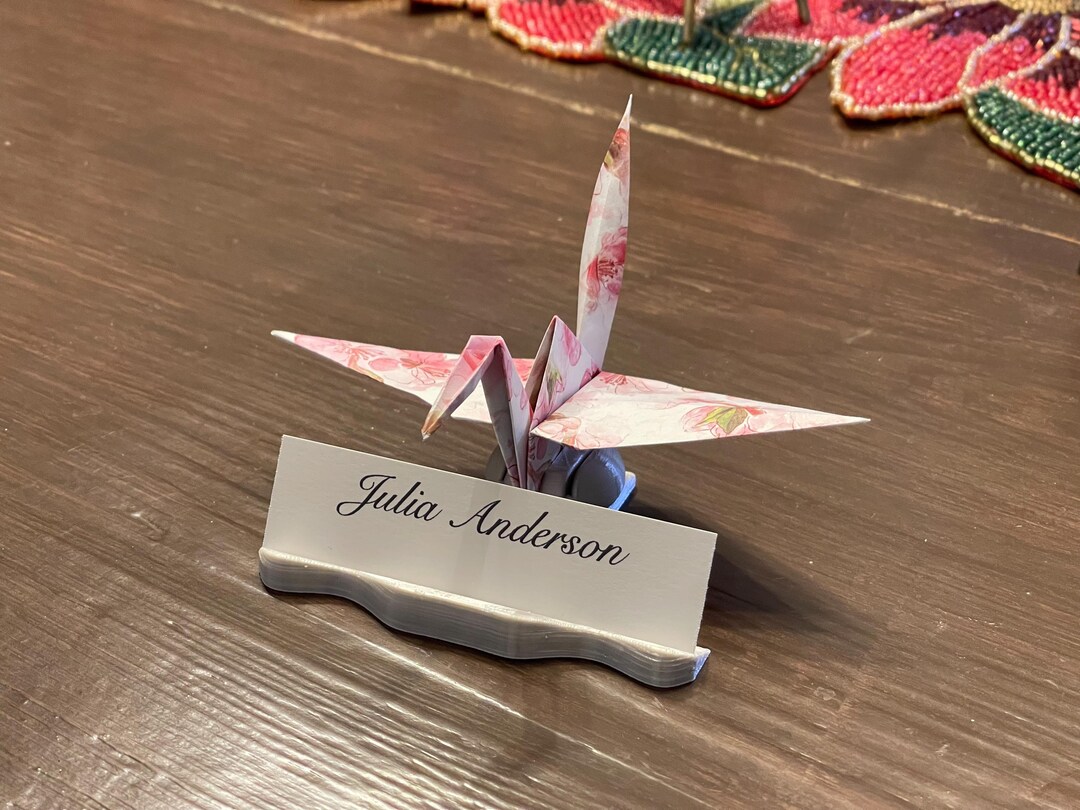 Origami Crane Card Holders Place Setting - Etsy