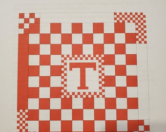 Pattern for University of Tennessee Checkerboard Quilt - Etsy