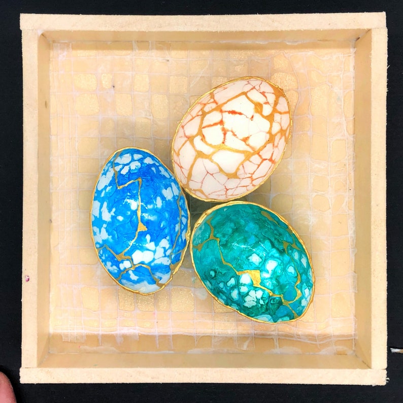 Shadow Box Kintsugi Egg Collection Custom-created Gift of - Etsy