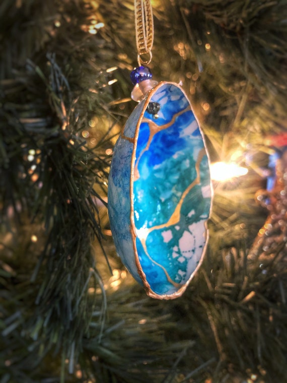 Hanging Kintsugi Egg Ornament Gift of Encouragement Love - Etsy