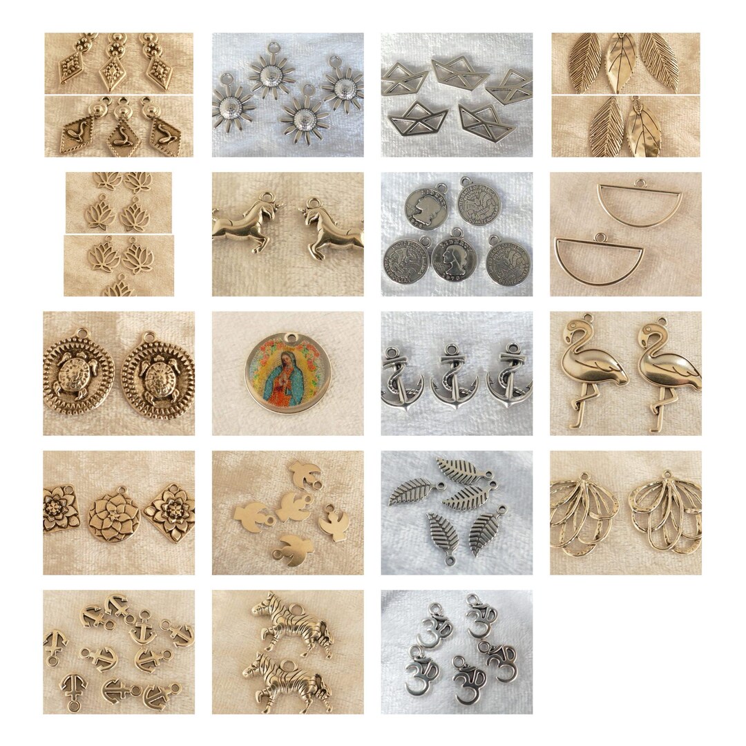 Silver Metal Pendants DQ - Various Designs and Quantities - Etsy