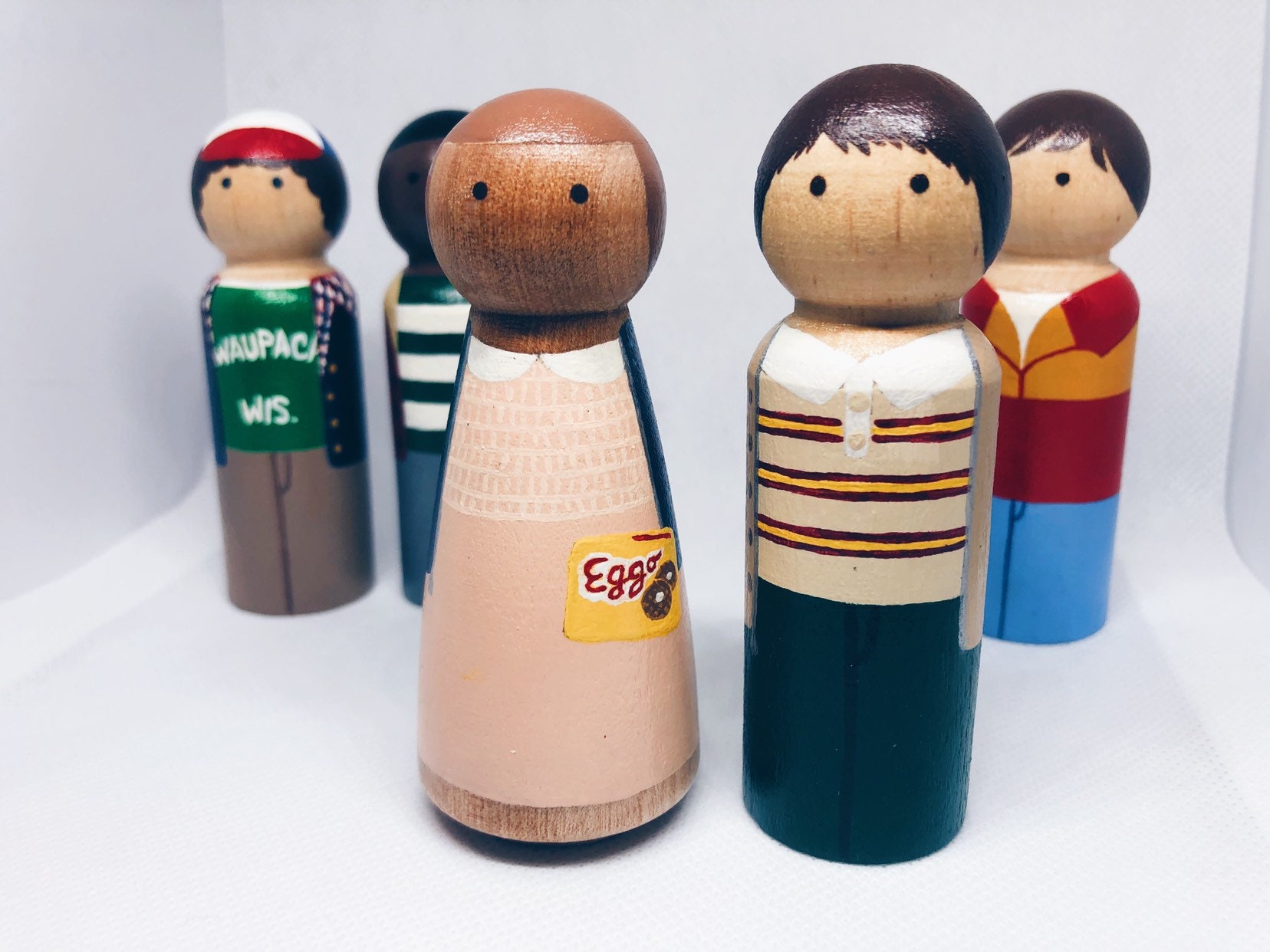 Stranger Things Peg Dolls Set of 5 - Etsy