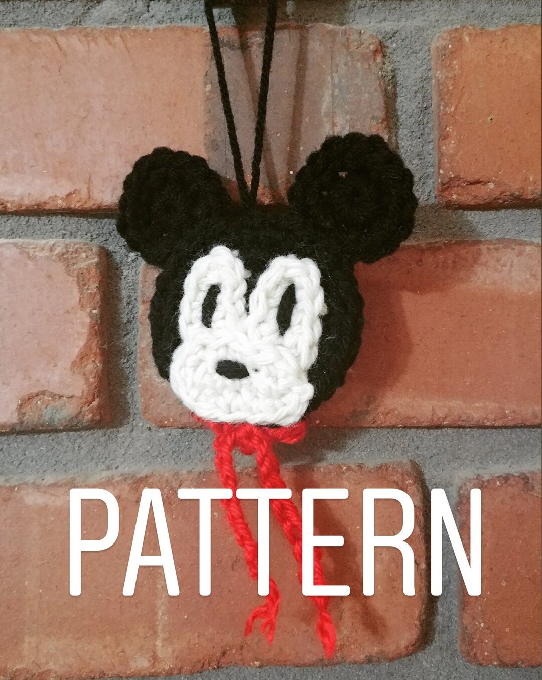 Mickey Mouse Inspired Ornament/ Applique Crochet Pattern - Etsy