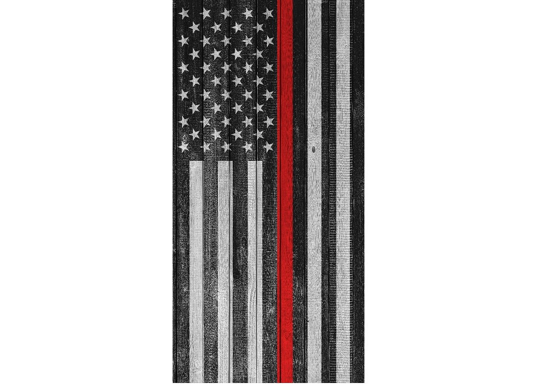 Cornhole Wrap Fire Fighter Thin Red Line Flag | Etsy