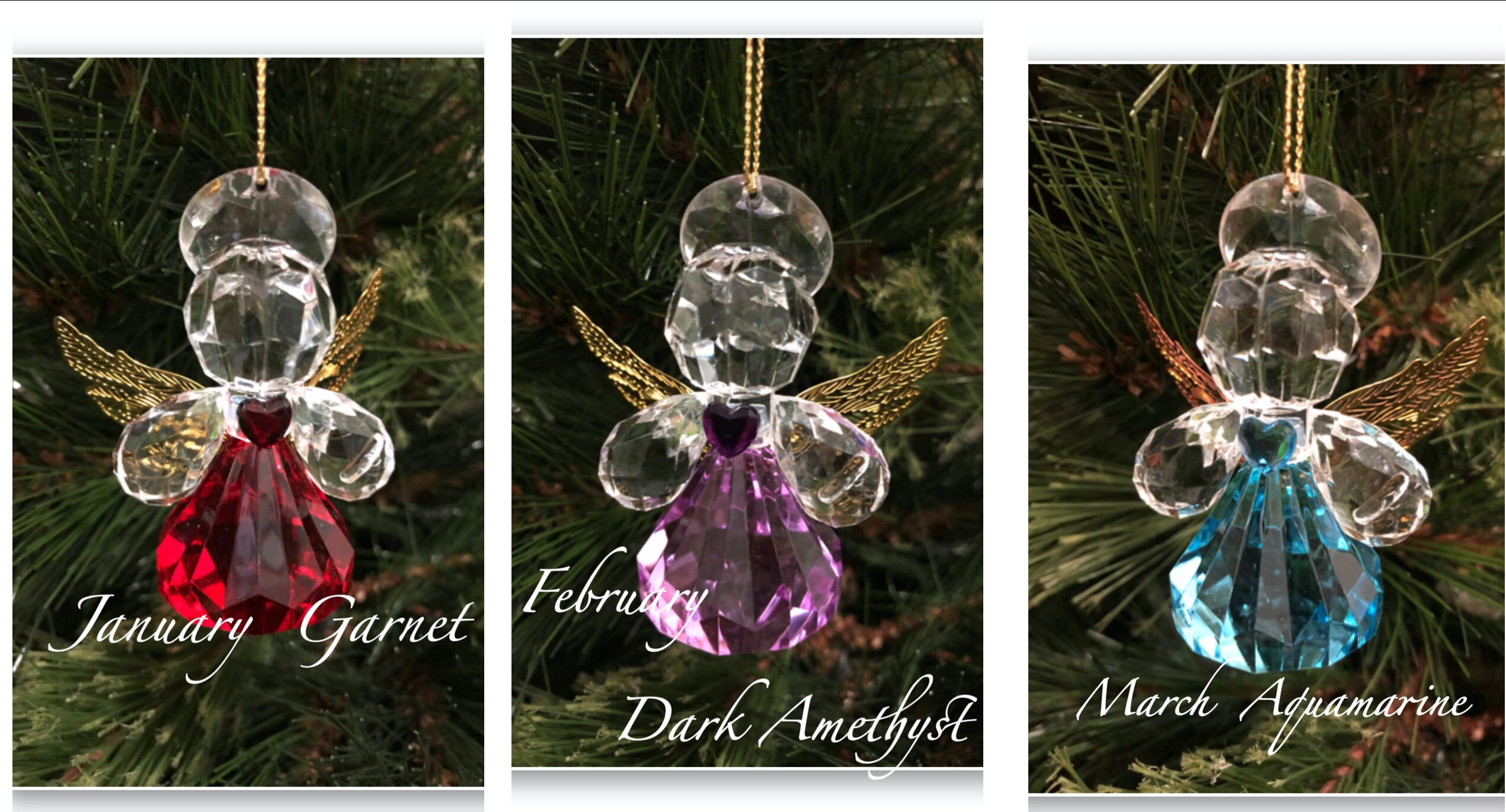 Acrylic Birthstone Angel With Diamond Wind Chime - Etsy