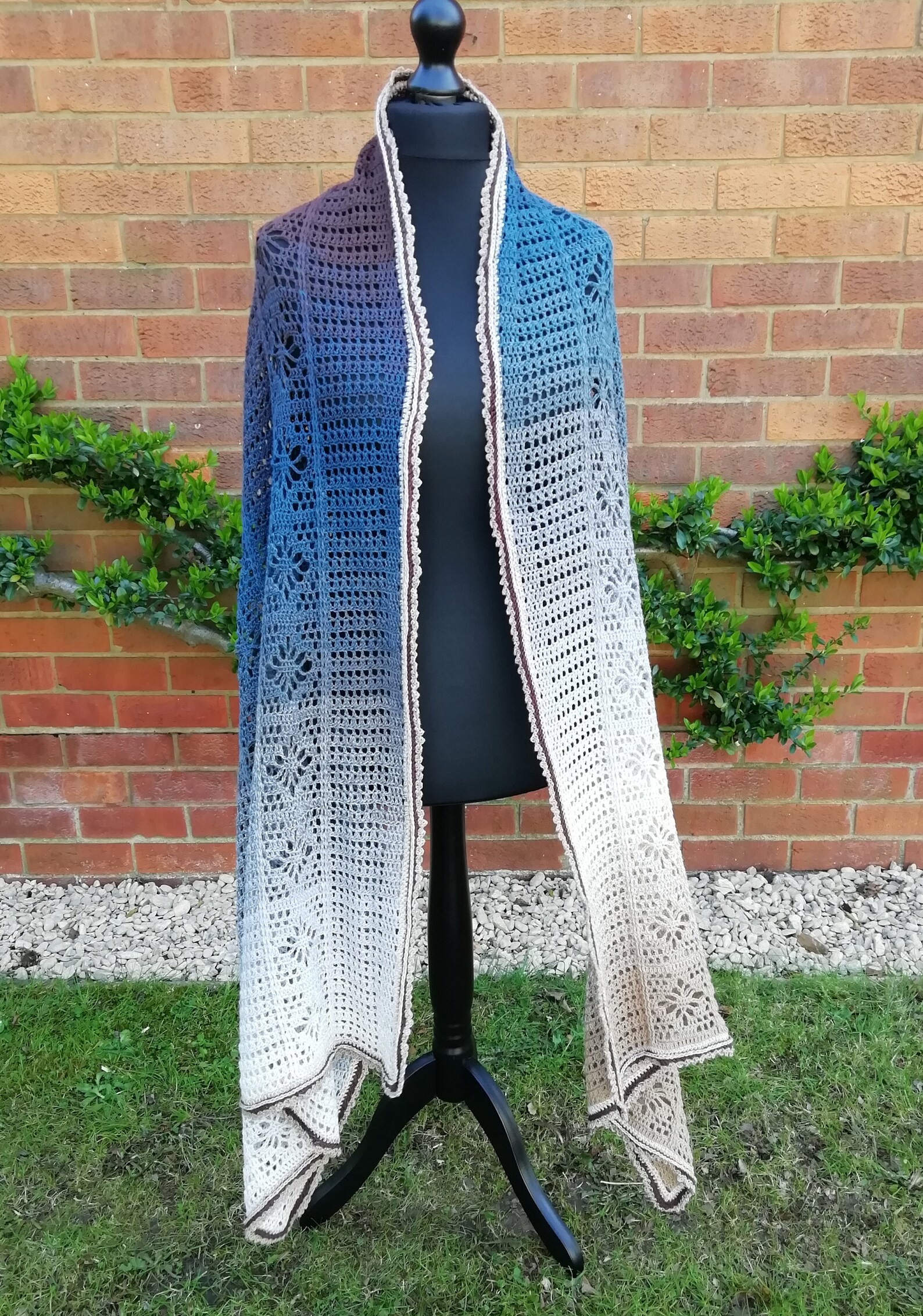 Flower Rain Crochet Shawl Pattern, Lacy Ruana Wrap (PDF Pattern) - Etsy