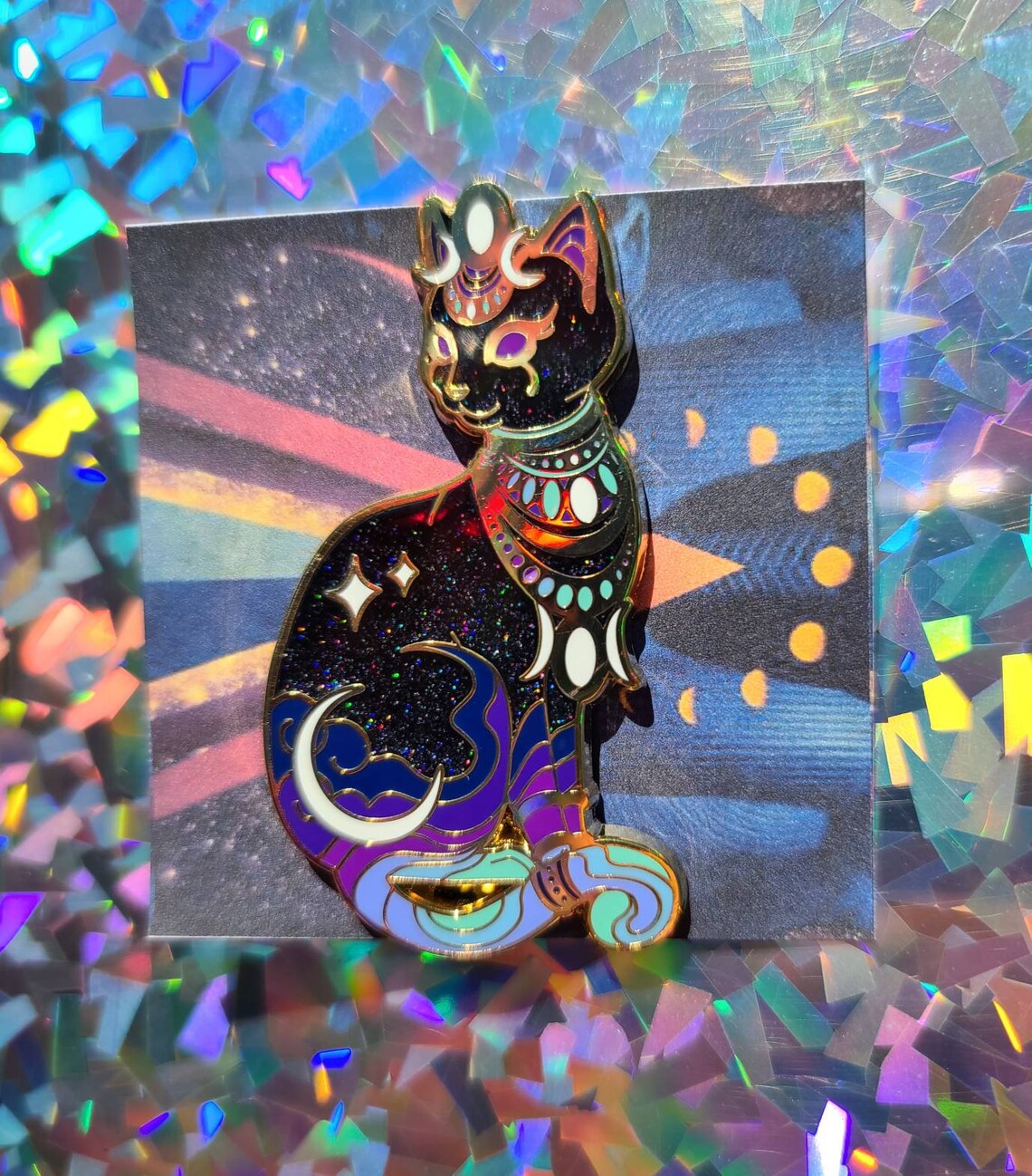 Cosmic kitty pin | Etsy