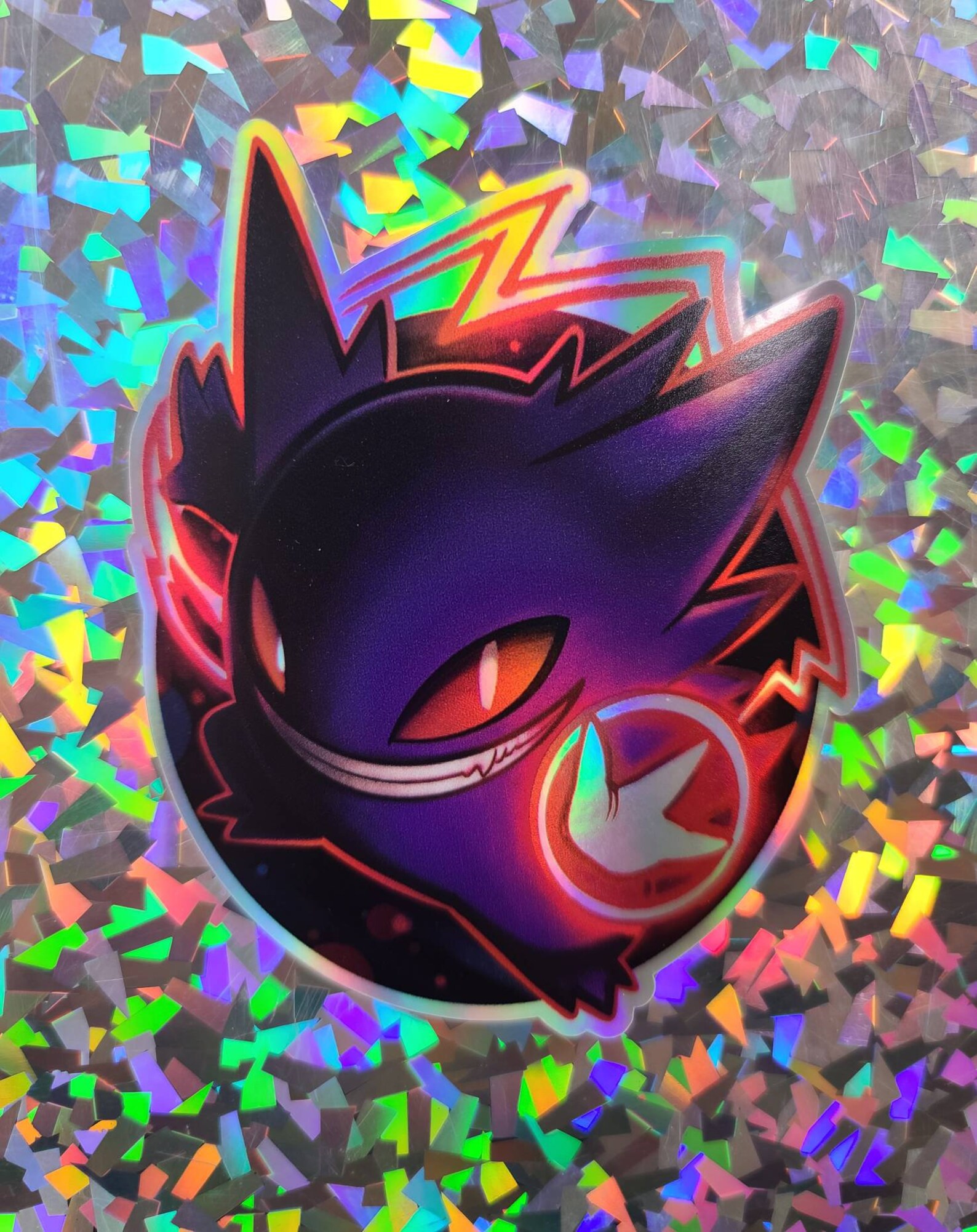 Large Holo Gengar Sticker - Etsy