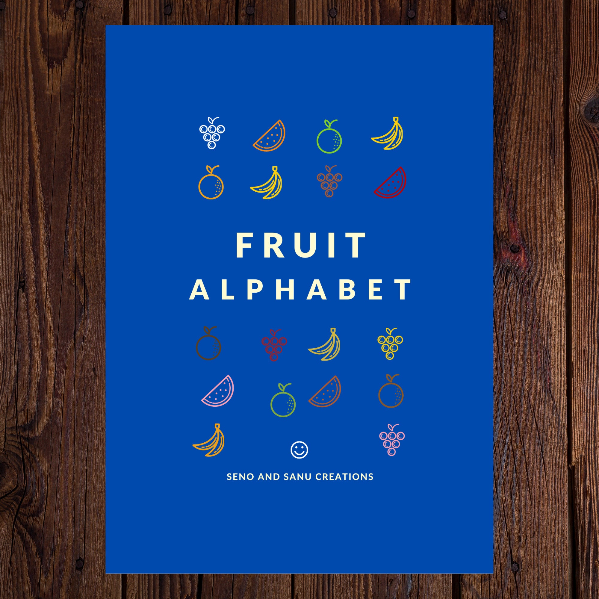 Fruits Alphabet Printable Flash Card Fruits ABC Fruits - Etsy