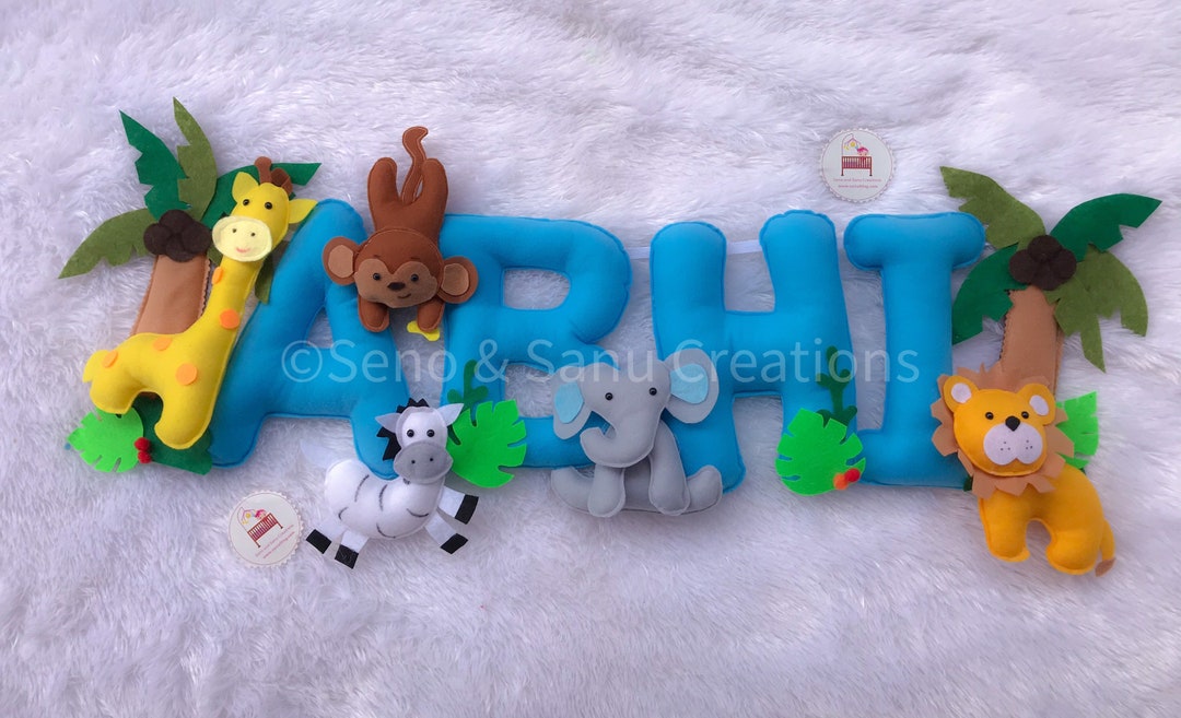 Safari Animals Theme Wall Decor Safari Animals Name Tag Wall - Etsy