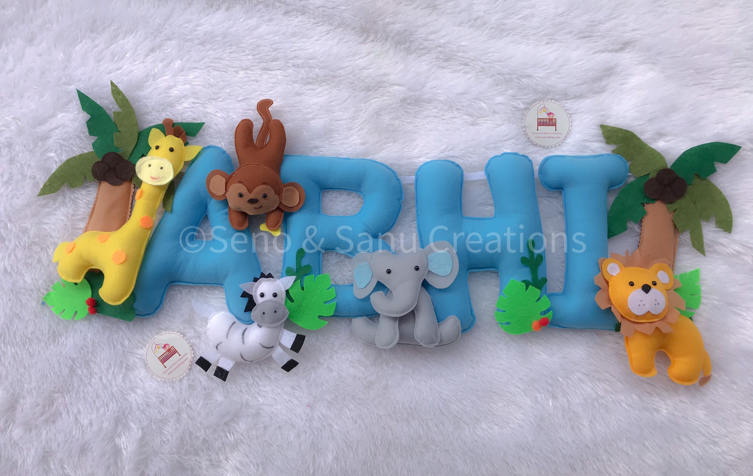 Safari Animals Theme Wall Decor Safari Animals Name Tag Wall - Etsy