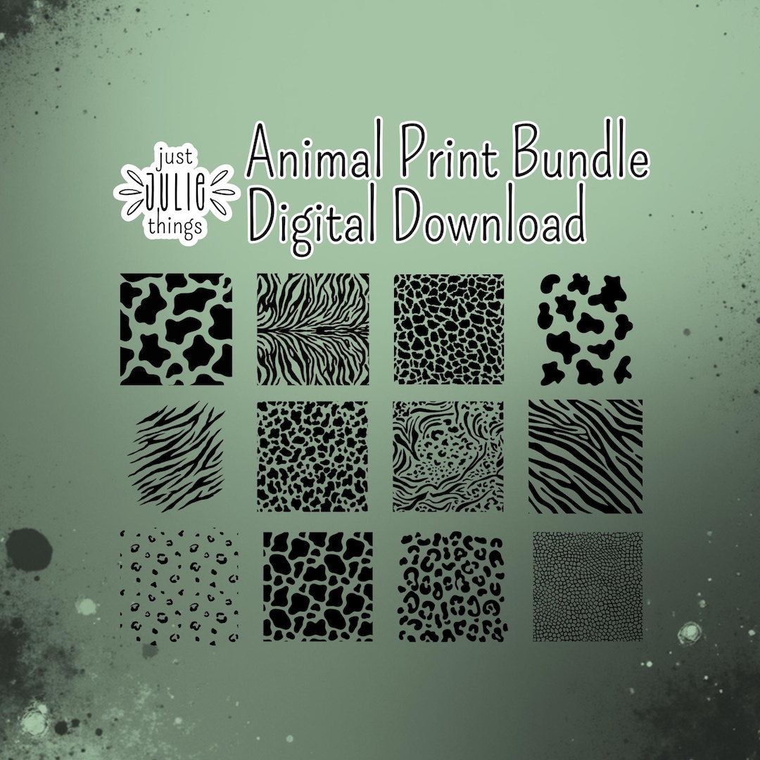 Animal Prints PNG Bundle • 12 Clipart Files • Digital Download - Etsy ...