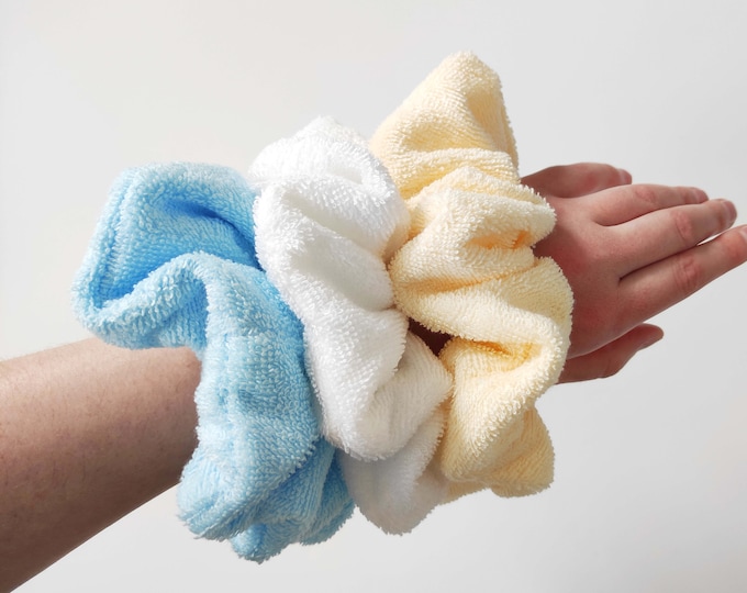 Oversized Towel Scrunchie for Wet Hair, Soft Large Terry Cloth ...