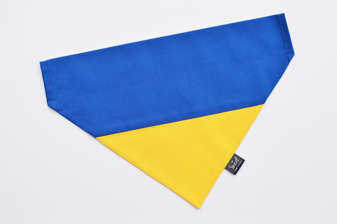 Ukraine's Flag Over the Collar Dog Bandana, I Stand With Ukraine Blue ...