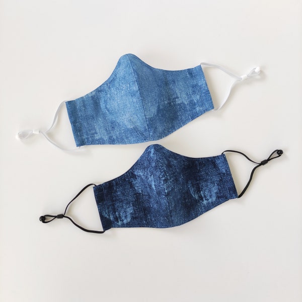 Denim Face Mask - Etsy