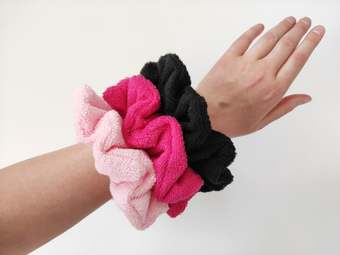 Oversized Towel Scrunchie for Wet Hair, Soft Large Cotton Terry Cloth ...