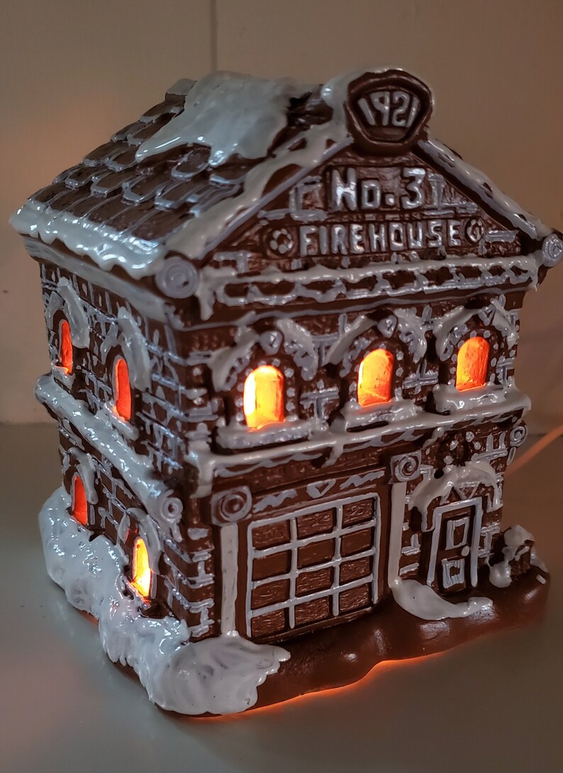 Hand Painted to Look Like Real Icing.lighted Ceramic Gingerbread ...