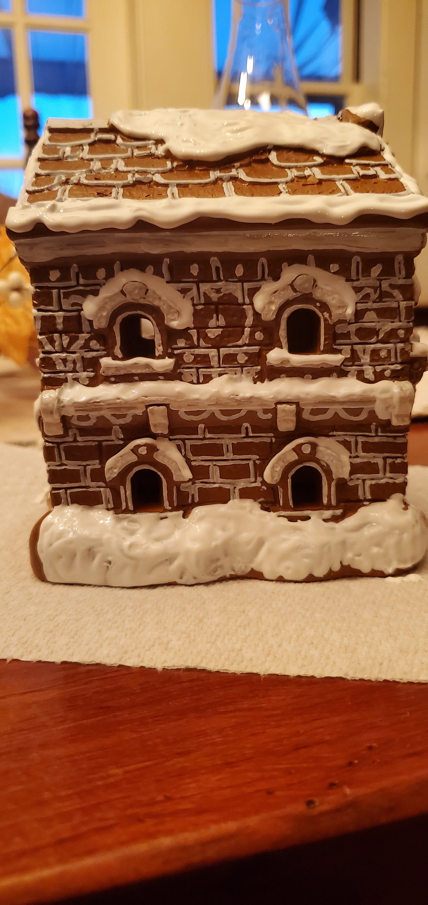 Hand Painted to Look Like Real Icing.lighted Ceramic Gingerbread ...
