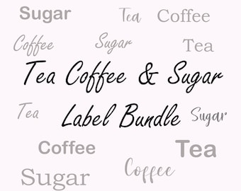 Tea Coffee Sugar Labels - Etsy UK
