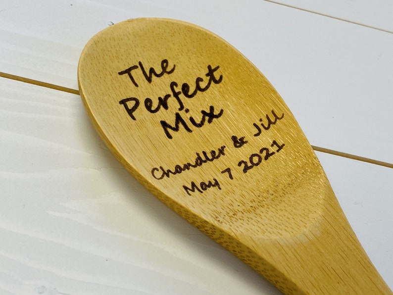 Custom Engraved Wooden Spoons - Personalized Bamboo Kitchen Utensils ...