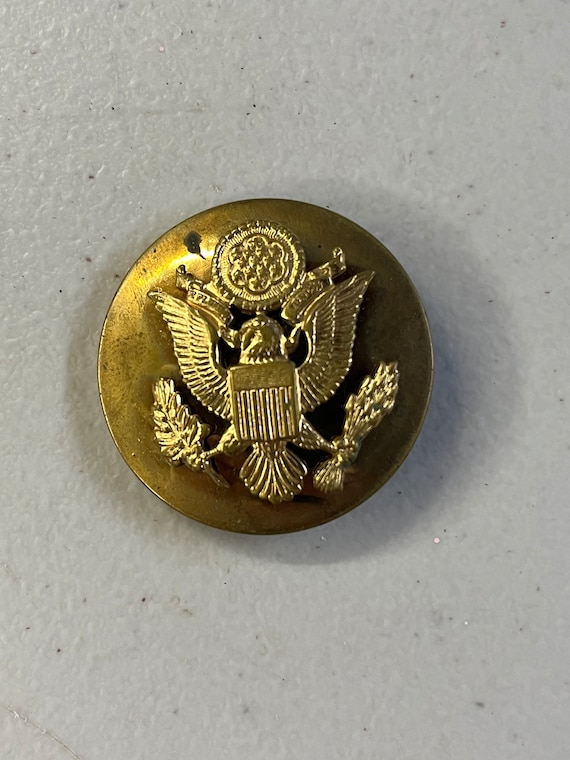 WWII Brass US Military Army Hat Pin Badge with Eagle … - Gem