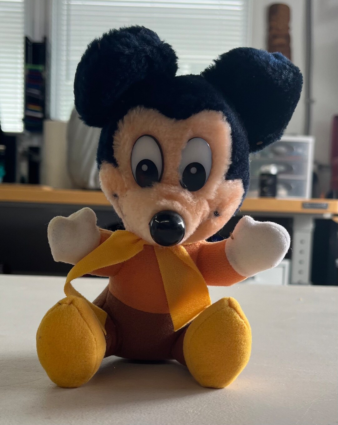 Disney Mickeys Christmas Carol Mickey Mouse as Tiny Tim 6 Plush Vintage ...