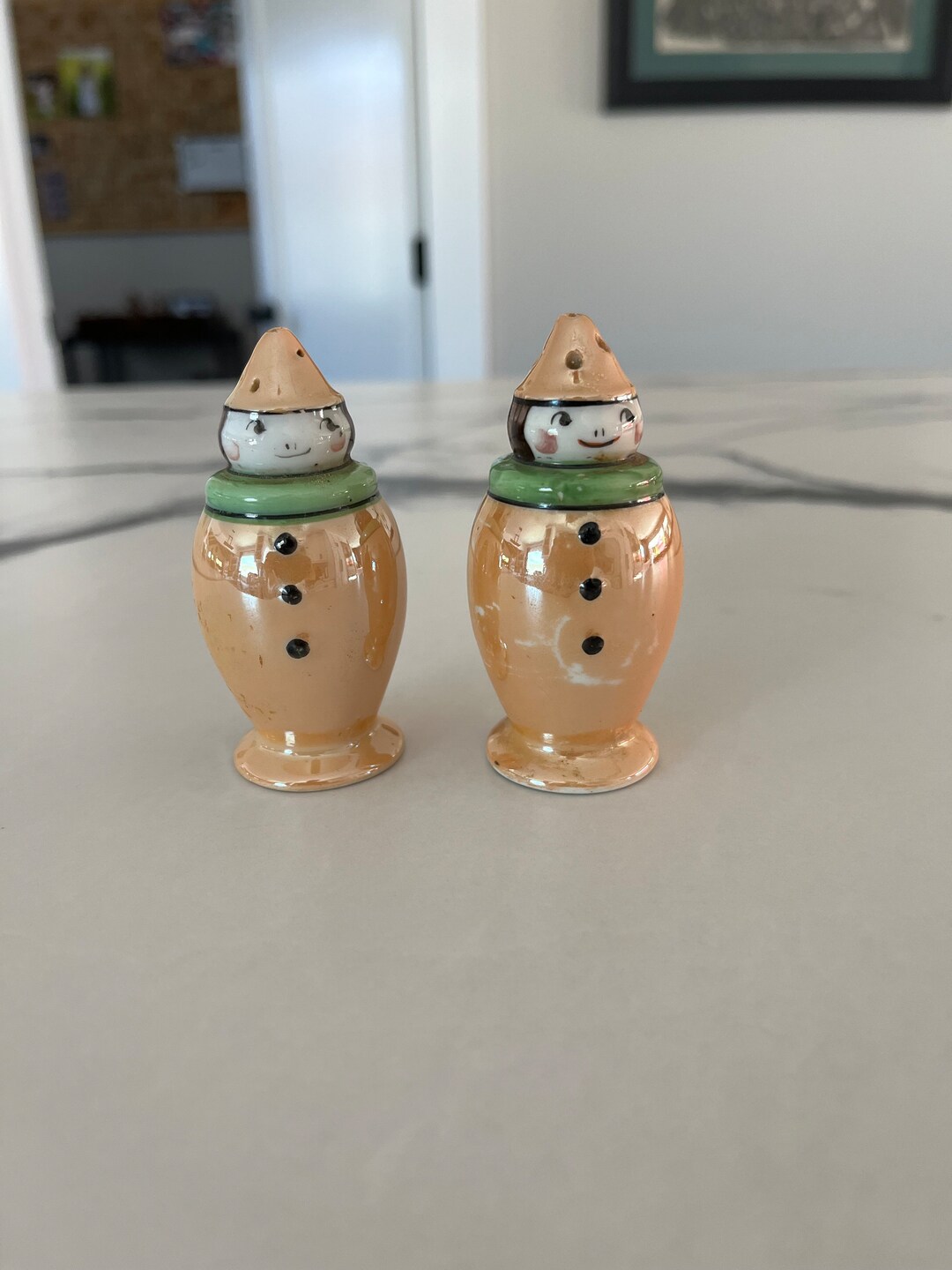 French Clown Salt and Pepper Shakers - Small Chip SOLD AS FOUND - Etsy