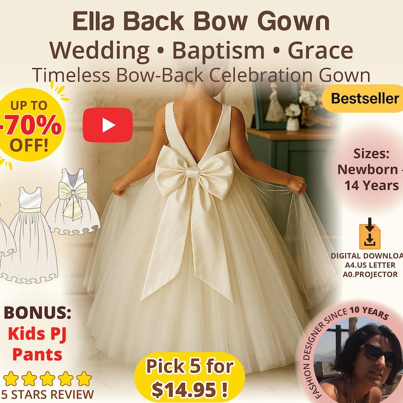 Bow Dress Patterns Kids - Etsy