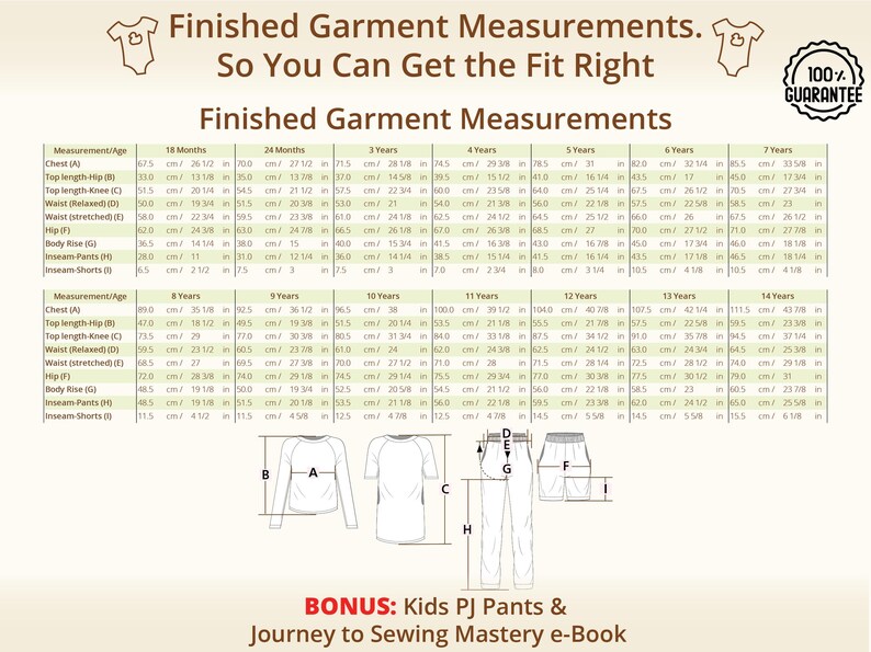 Kids Pajama Sewing Pattern, Classic Lounge Set With Pockets PDF Pattern ...