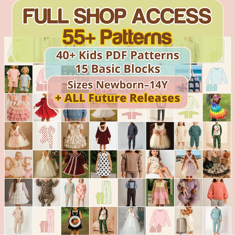 Pattern Costume Kids Bundle - Etsy UK