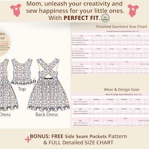 Cross-back Dress Girls Pinafore PDF Sewing Pattern Girls Summer Dress ...