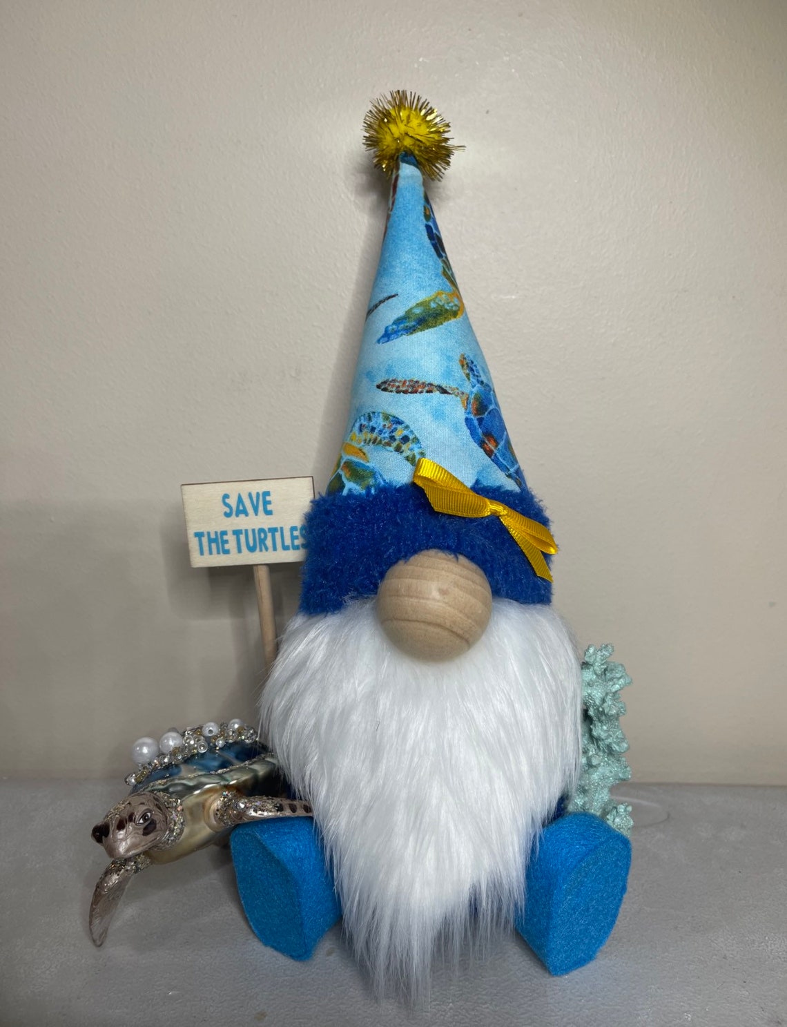 Save the Turtles Gnome - Etsy