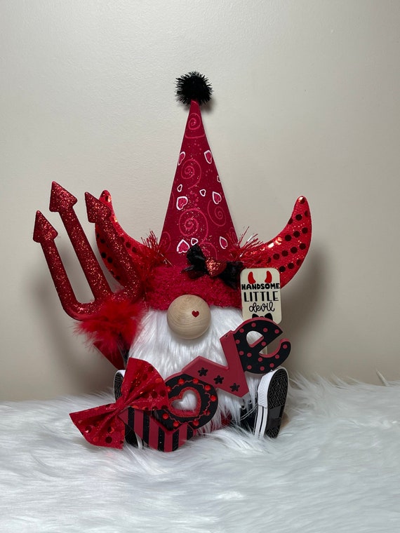 Little Devil Valentines Gnome | Etsy