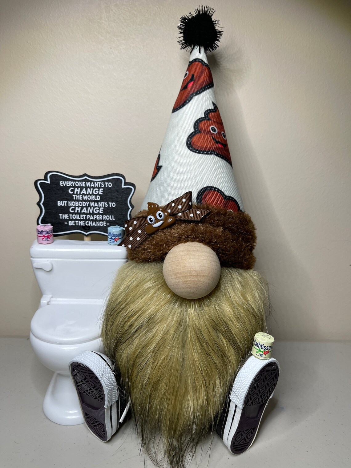 Toilet Paper Bathroom Gnome - Etsy