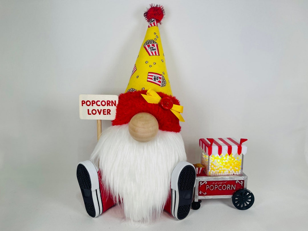 Popcorn Lover Gnome - Etsy