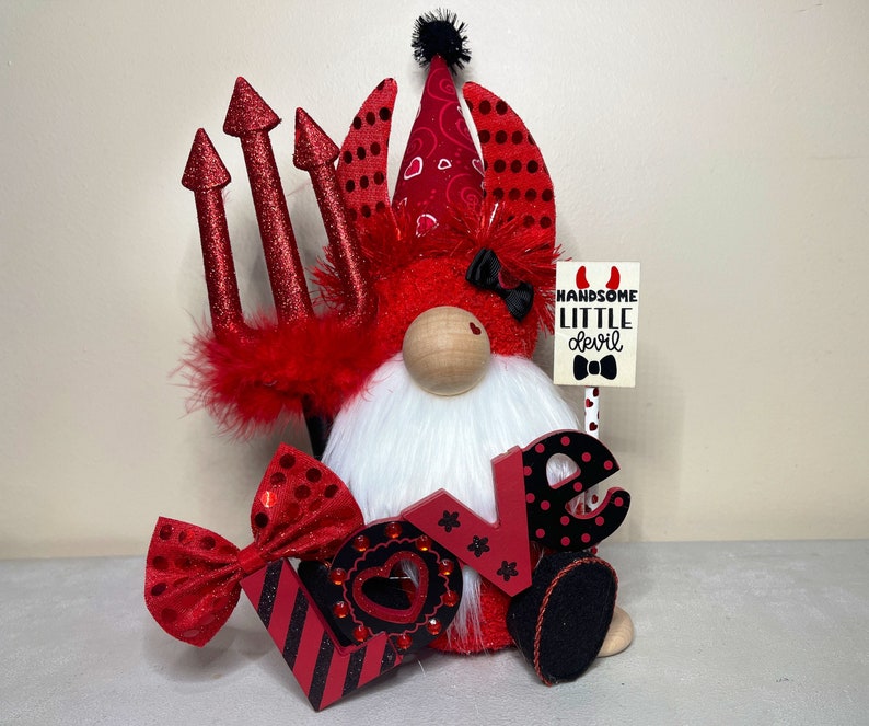 Little Devil Valentines Gnome - Etsy