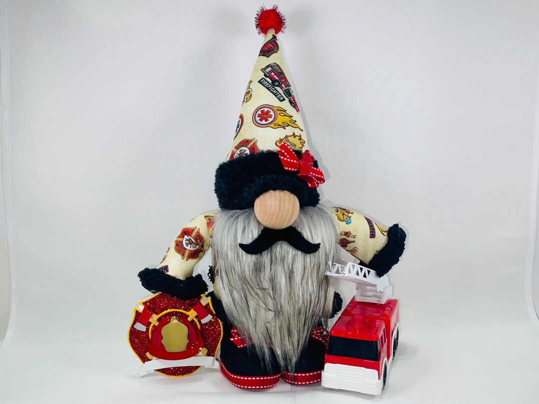 Firefighter Gnome - Etsy