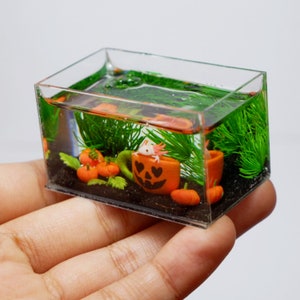 Miniature Clay Axolotl Tank in Halloween Theme - Etsy